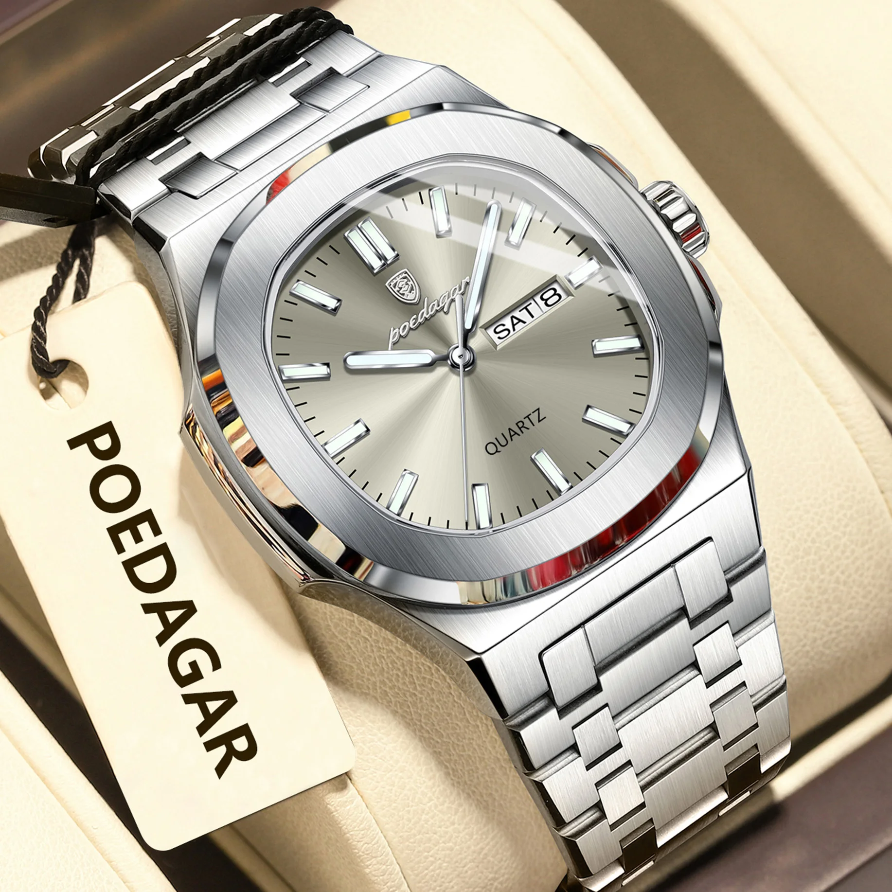 POEDAGAR, relojes originales a la moda para hombre, reloj luminoso ...
