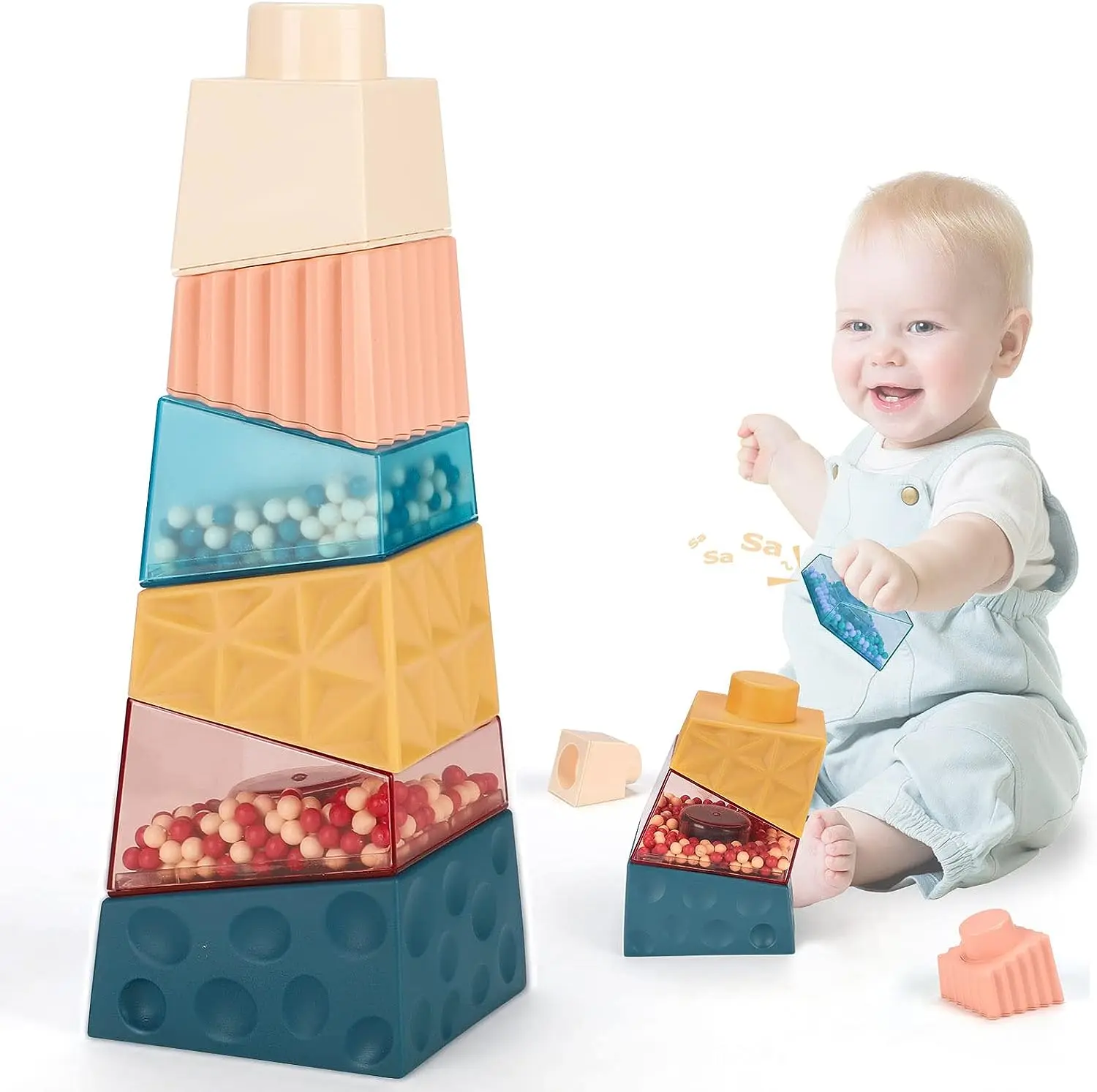 Baby-Cube-Stacking-Blocks-Irregular-Square-Stacking-Rings-Early ...