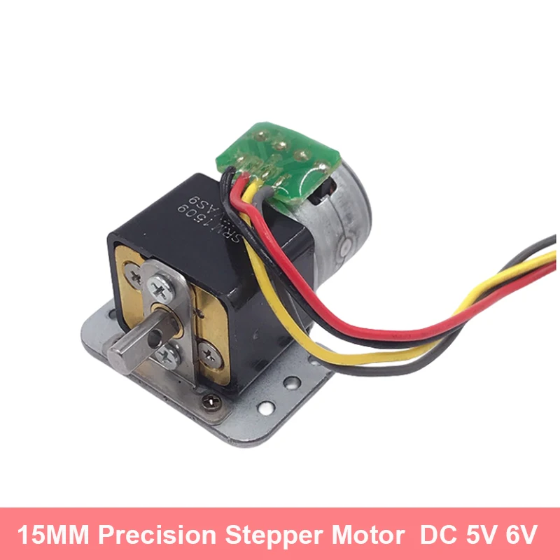 Micro 15MM Precision Micro Stepper Motor DC 5V 6V 2-Phase 4-Wire Mini ...