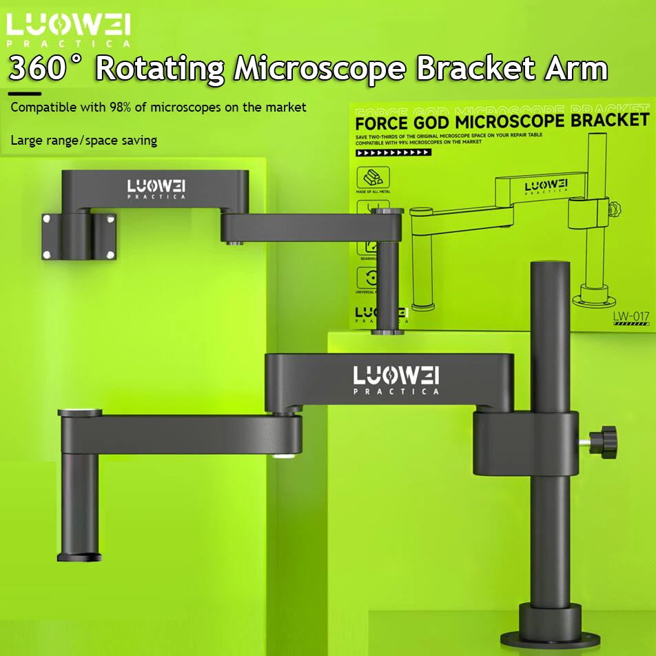 Luowei-LW-017-Microscope-Swing-Arm-360-Movable-Universal-Metal-Bracket ...