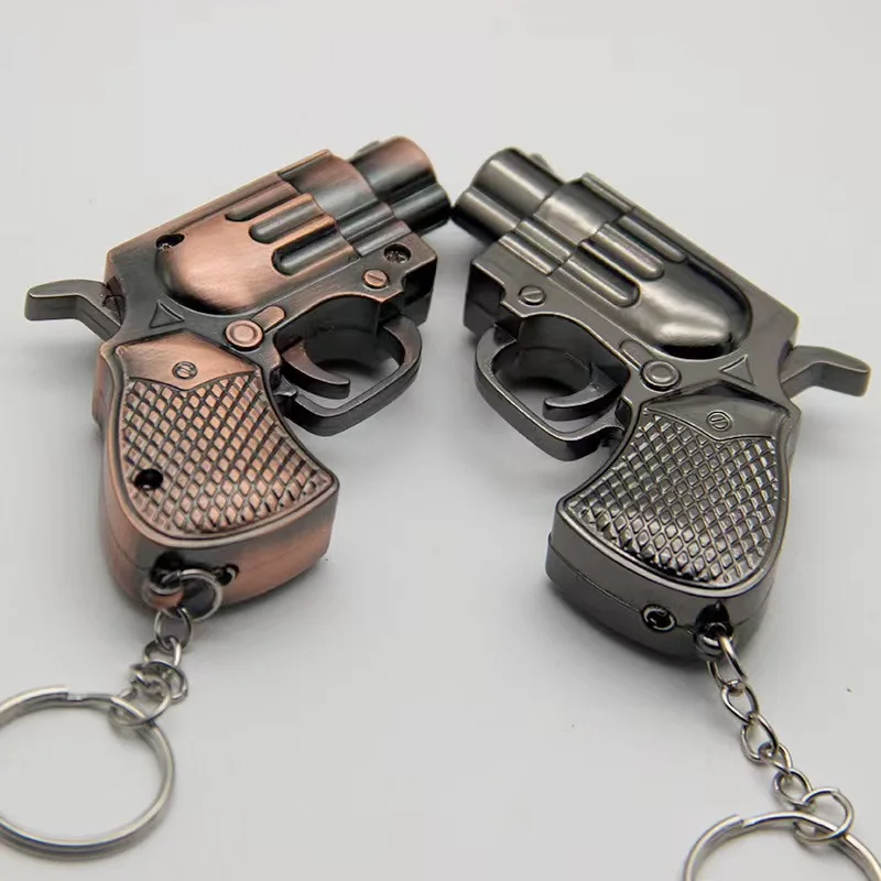 Mini Pistolet Créatif En Forme De Flamme Rouge Briquet Coupevent Butane ...