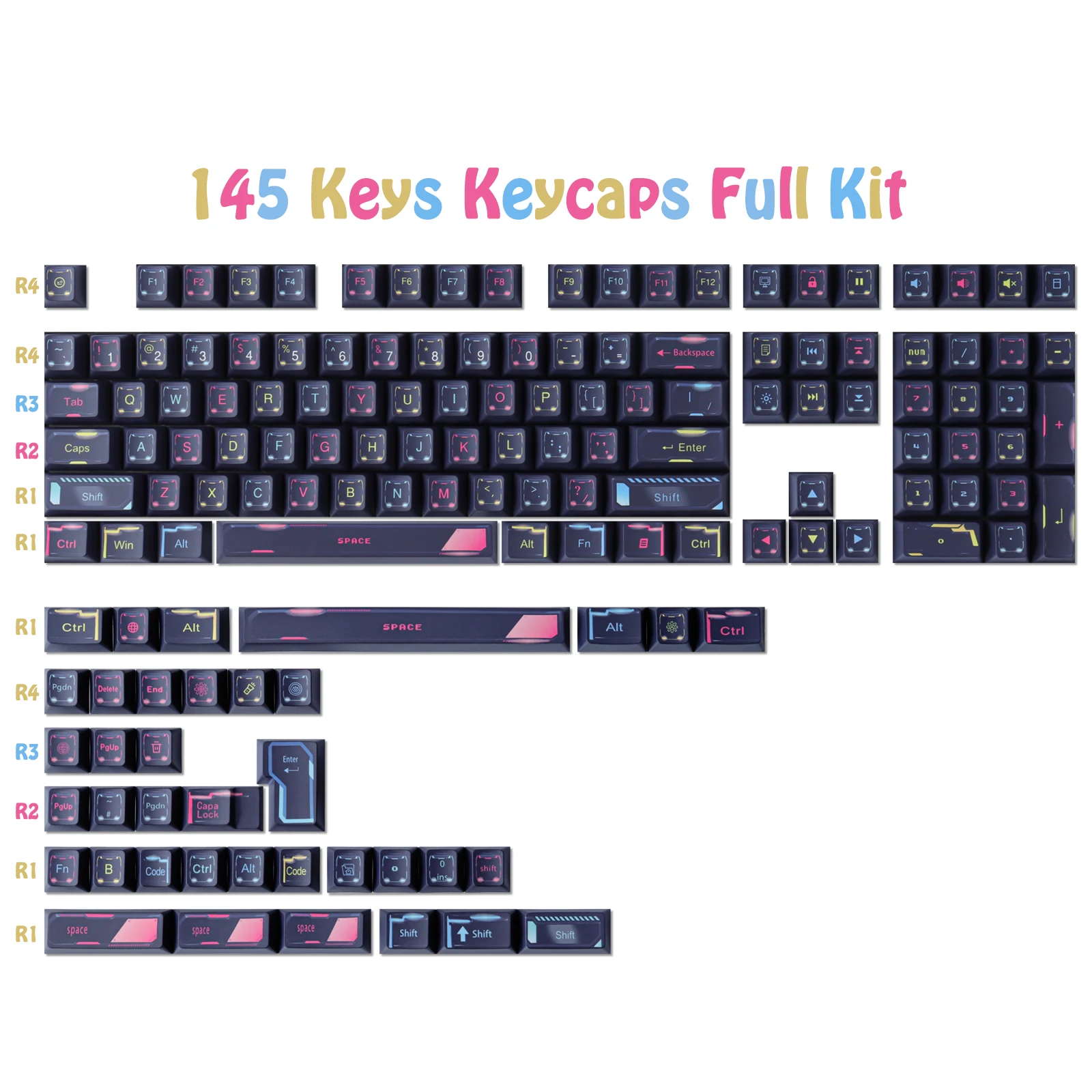 Personalizado-Punk-Keycaps-para-teclado-mec-nico-PBT-Keycaps-cereja ...