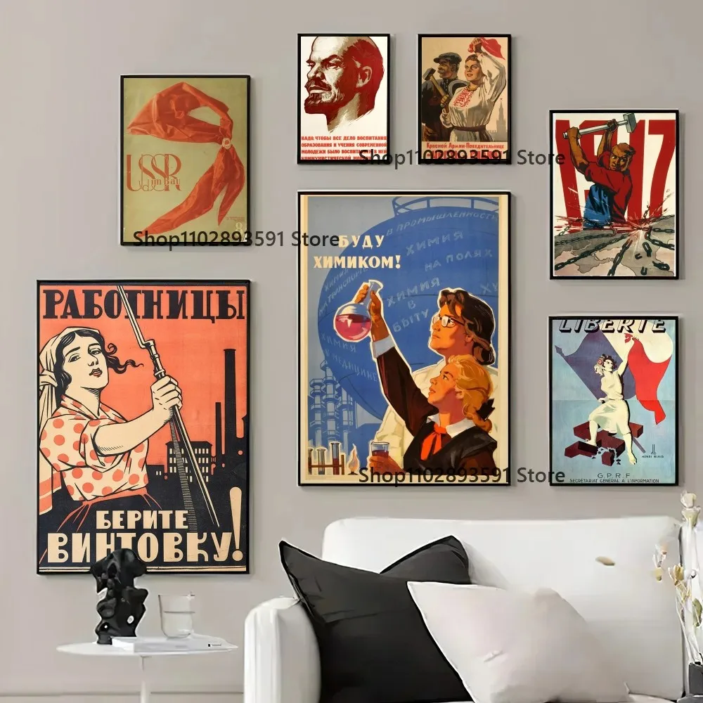 1pc-USSR-Portrait-Retro-Poster-Paper-Print-Home-Bedroom-Entrance-Bar ...