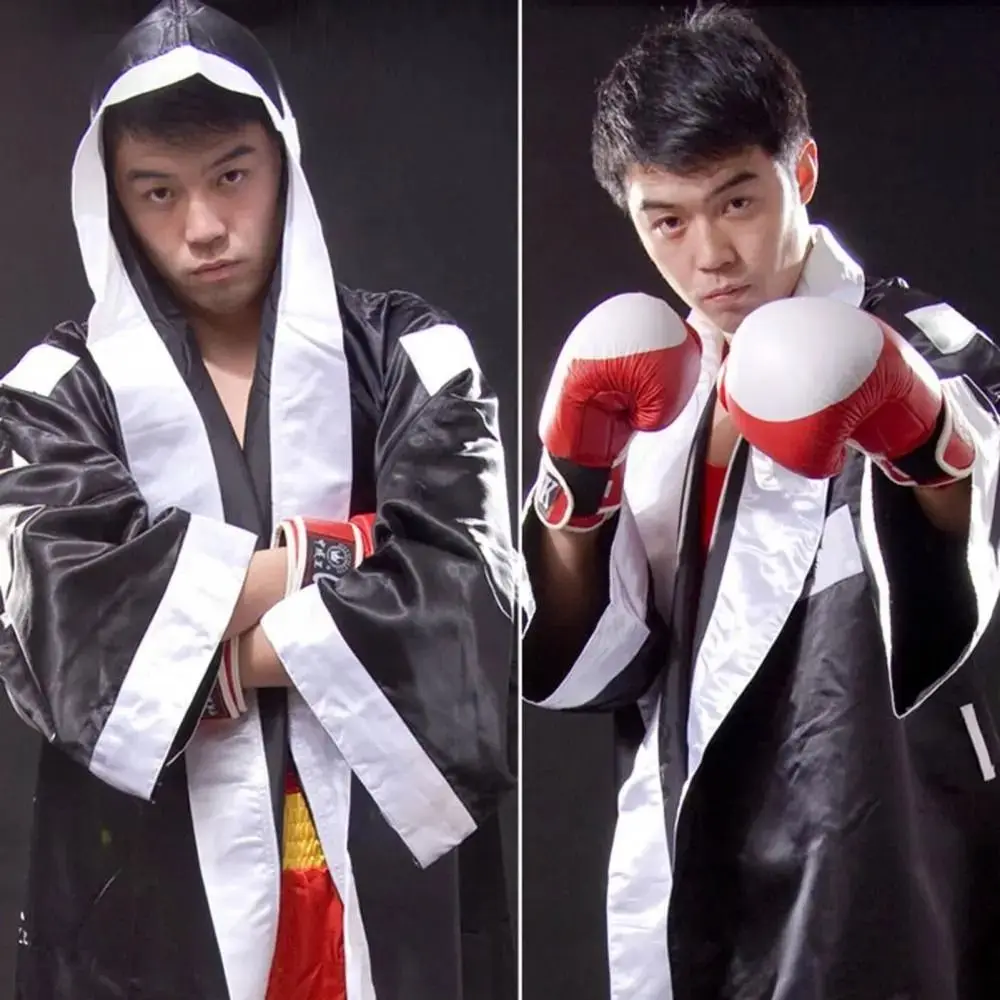 MMA-Boxing-Match-Boxer-Costume-Cool-Hooded-Muay-Thai-Men-Boxing-Robe ...