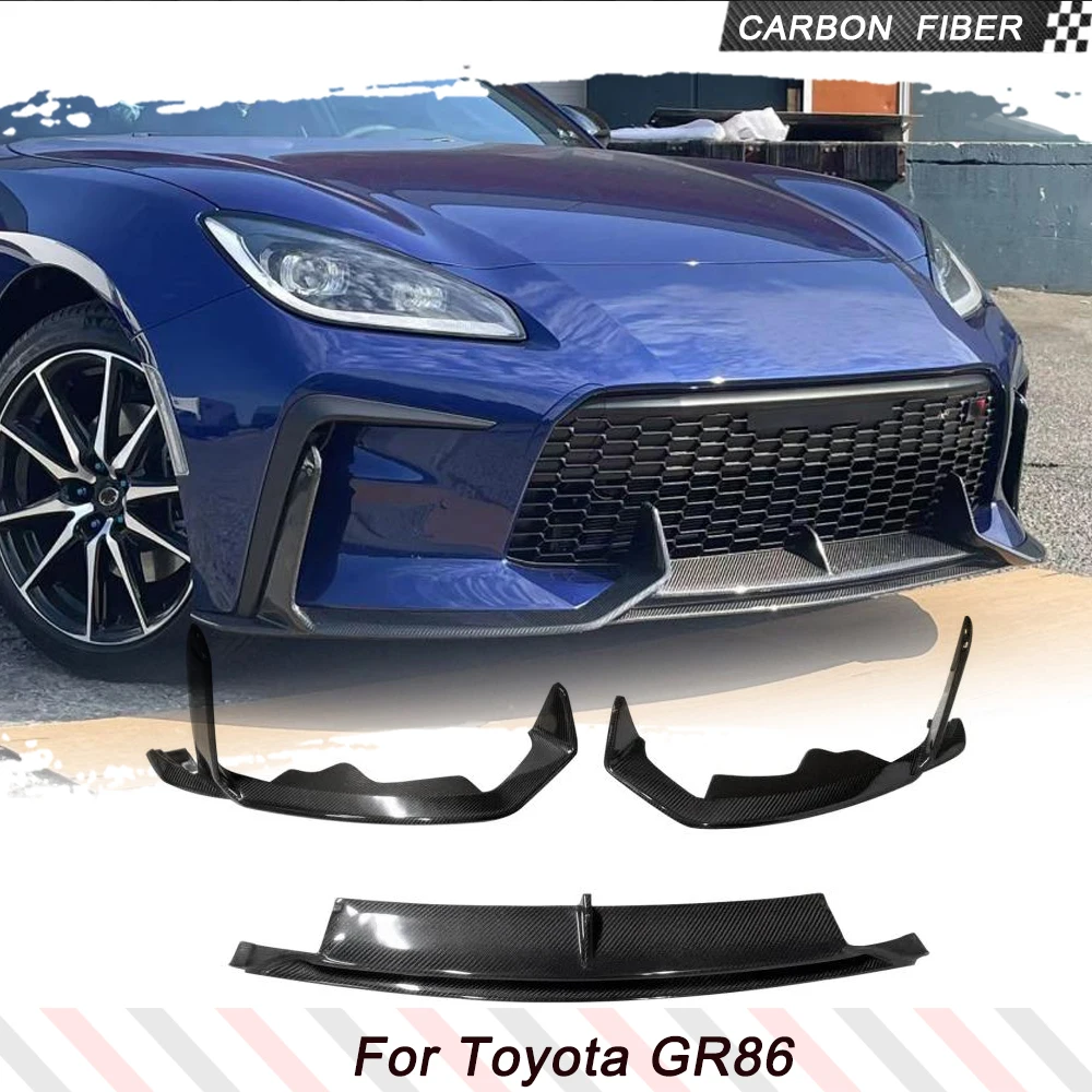 Real-Carbon-Front-Bumper-Lip-Chin-Spoiler-For-Toyota-GR86-2022-2023 ...