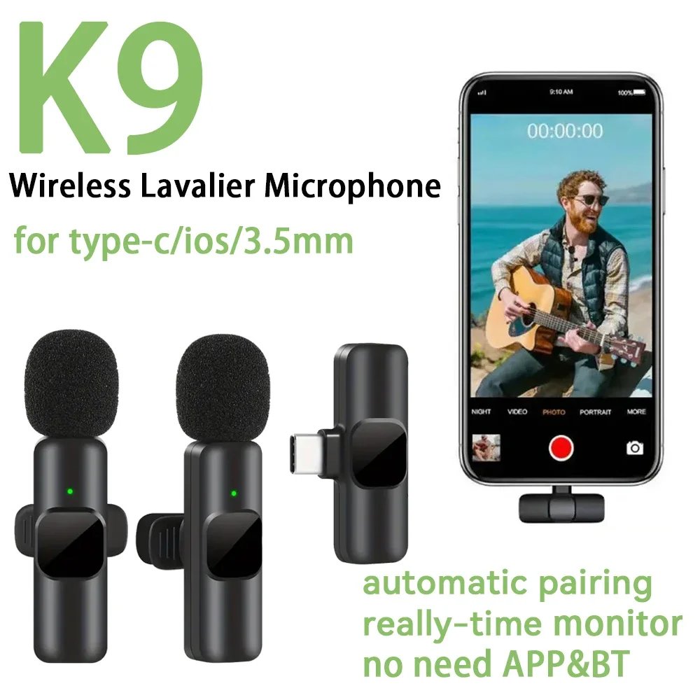 K9-Mini-Wireless-Tie-Microphone-Lavalier-Mic-For-Iphone-Android-Mobile-Cell-Phone-Interview ...