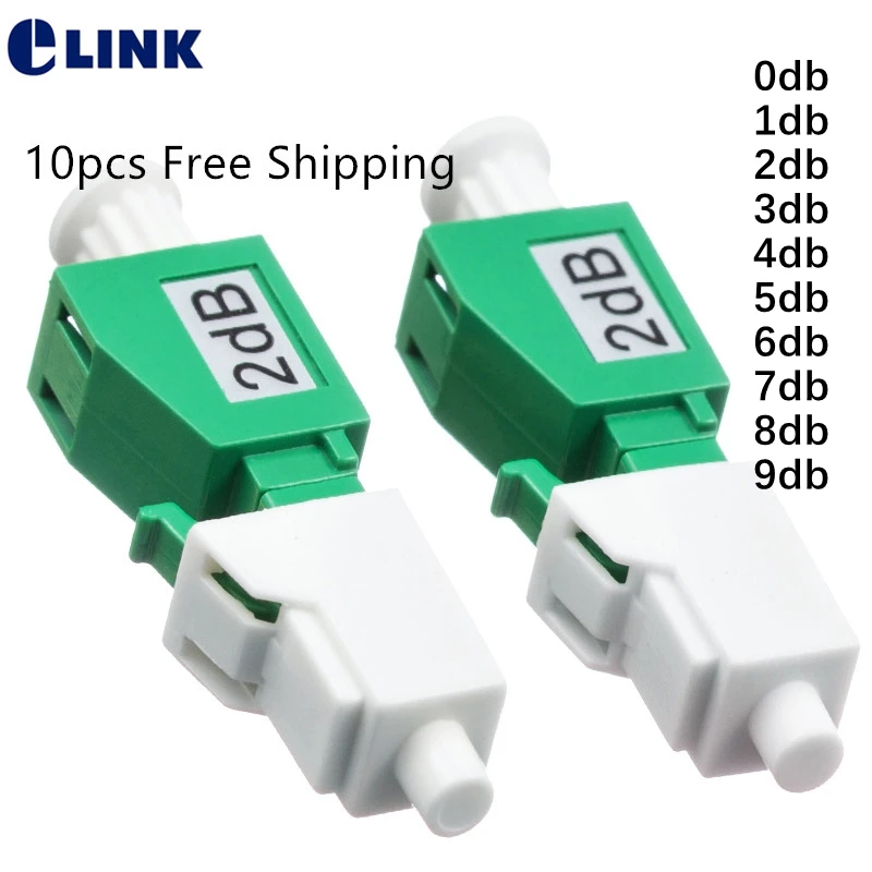 10pcs LC/APC fiber attenuator female to male plug type 0db 1db 2db 3db 5db 7db FTTH optical ...