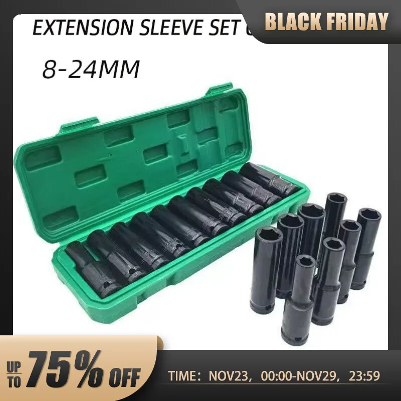 10Pcs-of-Extended-Socket-Head-Electric-Socket-Set-Telescopic-Socket ...