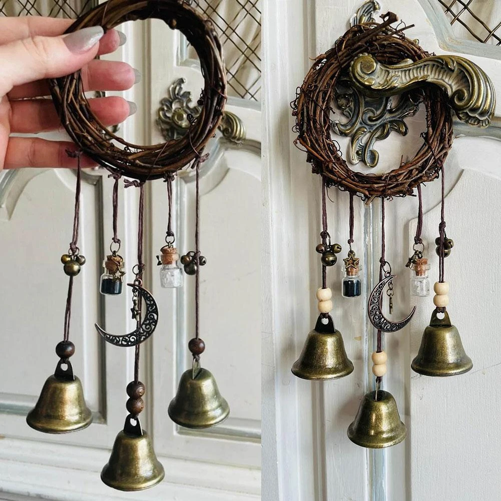Handmade Witch Bells, cabides de proteção, grinalda pendurada, Wiccan ...