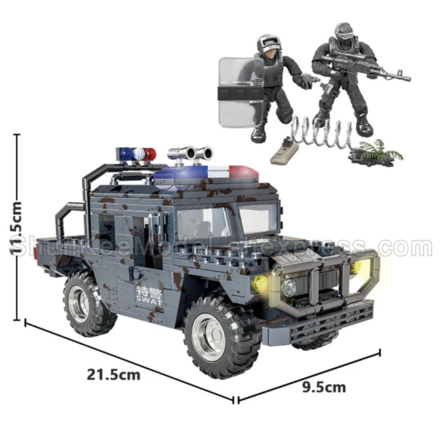 1095pcs City Police Station Building Blocks Swat Team Truck, 56% OFF
