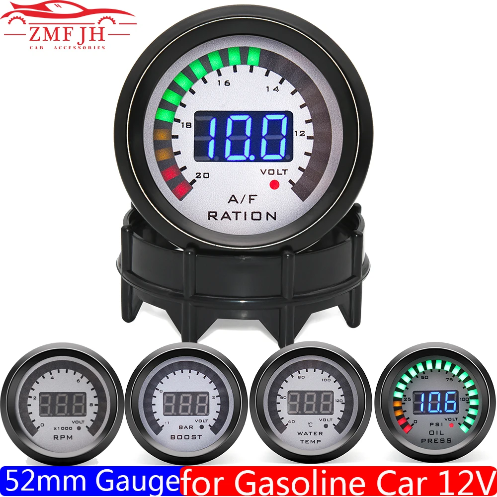 Digital-52MM-Auto-Car-Gauge-Turbo-Boost-BAR-PSI-Water-Temp-Oil ...