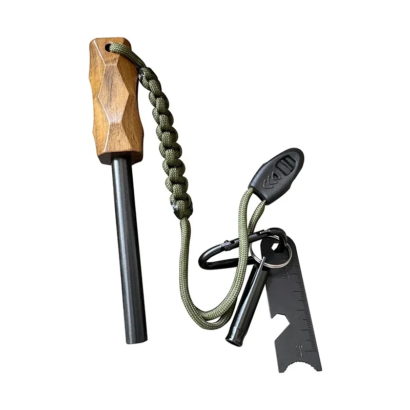 New Outdoor Flint Fire Starter with Wood Handle Igniter Waterproof ...
