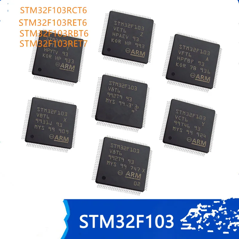 ใหม่ Original STM32F103RCT6 STM32F103RET6 STM32F103RBT6 MCU STM32F103RCT7 STM32F103RET7 LQFP 64 ...