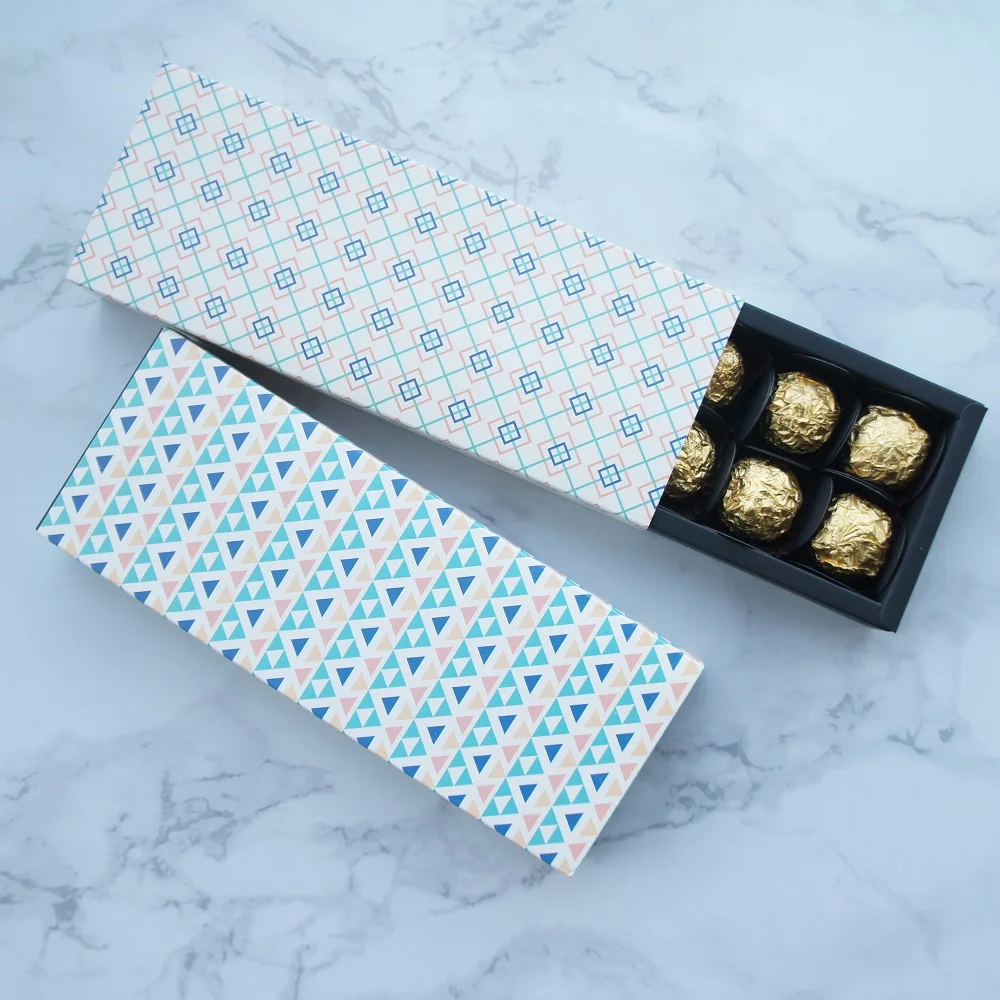 24*9*3.5cm 10 Set Geometry 2 Style Mix Chocolate Paper Box Valentine's ...