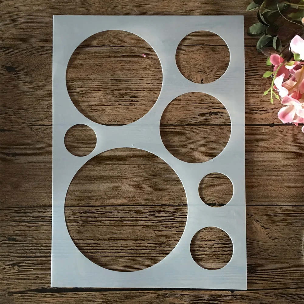 A4 29cm Geometry Round DIY Layering Stencils Painting Scrapbook ...