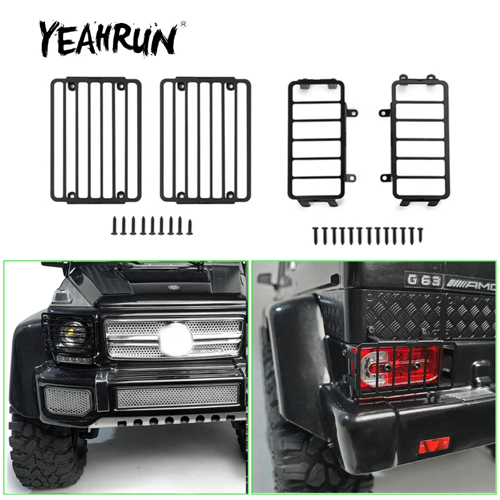 YEAHRUN Metal Headlights / Taillights Guards Grille Cover for TRX-6 G63 ...