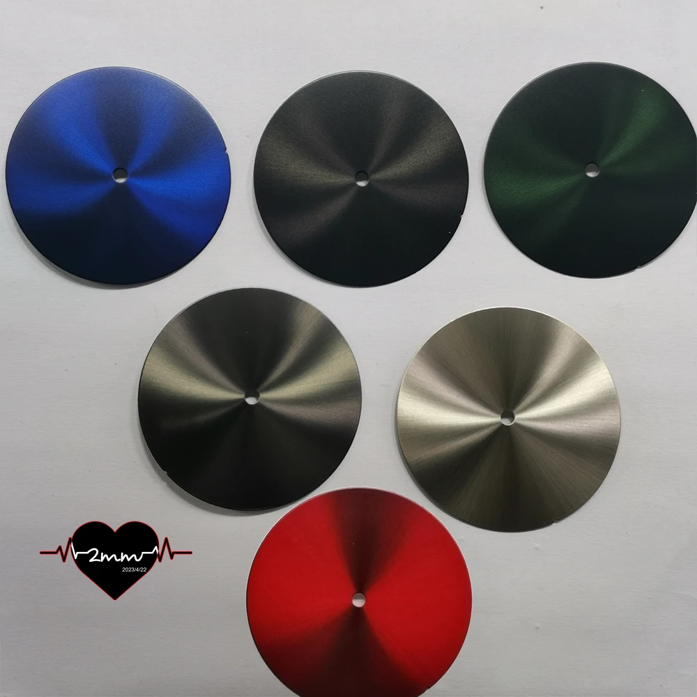 Blank-Watch-Dial-33-5mm-sunburst-Watch-Faces-Black-Green-Gray-Blue-Red ...