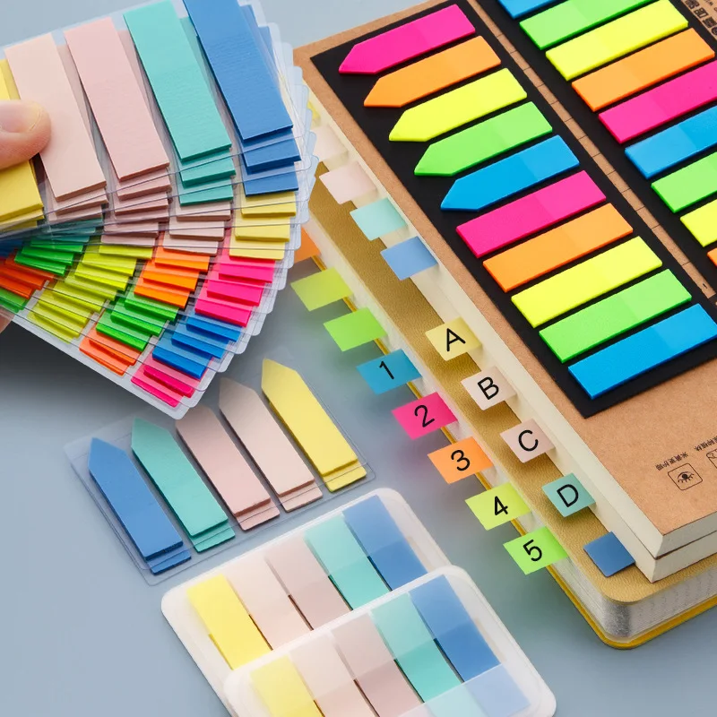 5 couleurs - Étiquettes autocollantes transparentes pour carnet de ...