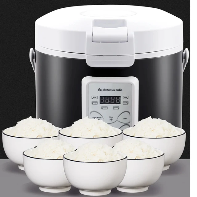 12V 24V 220V Mini Rice Cooker Car Truck Soup Porridge Food Steamer ...