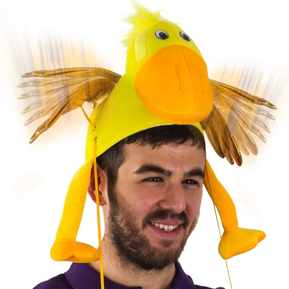 Flapping Wing Duck Hat Novelty Farm Animal Hat Pink Pig Hat Cosplay ...