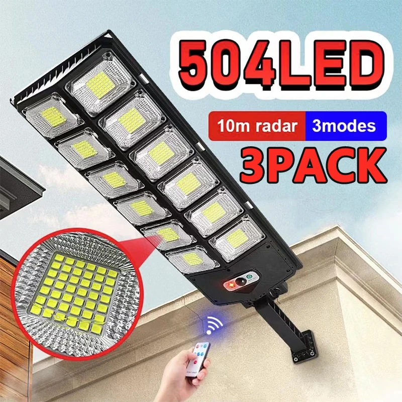 Lampu-Jalan-Surya-Luar-Ruangan-Lampu-Surya-dengan-3-Mode-Cahaya-Remote ...