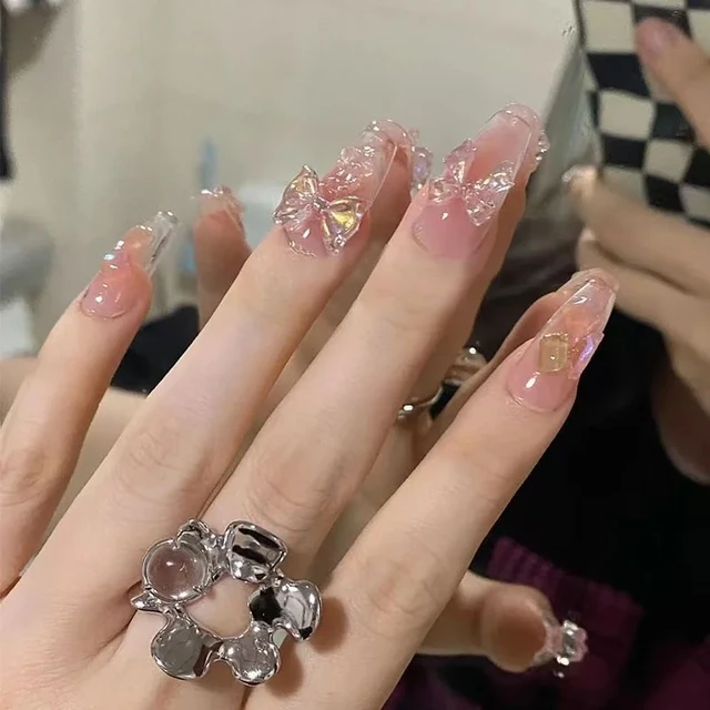 Glass Acrylic Nails