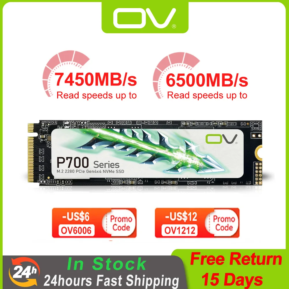 OV SSD M2 NVMe 1TB 2TB 4TB Disco Rígido HD Hdd Interno 2280 M.2 PCIe ...