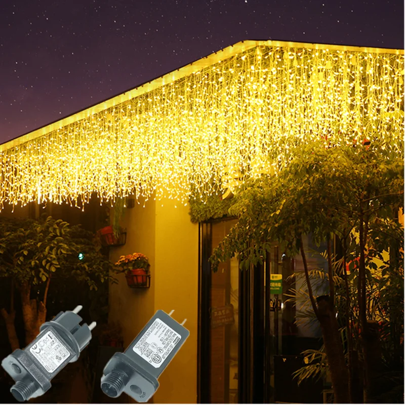 DC24V Led Icicle Light String 3X1M 3X3M 4X0.6M Led Chain Curtain Light ...