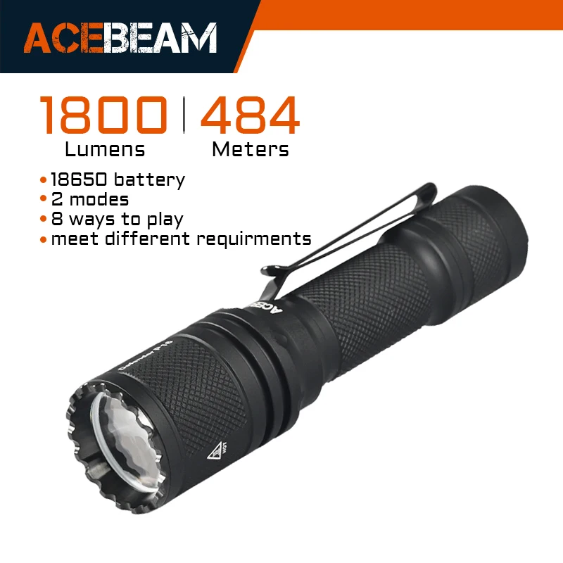 ACEBEAM-Defender-P16-Dual-Tail-Switch-Tactical-Flashlight-Long-Range ...