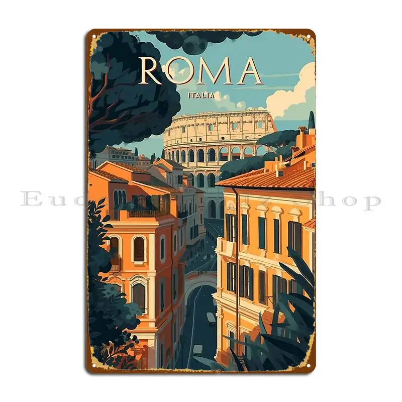 Rome-Italy-Metal-Plaque-Create-Customized-Painting-Wall-Mural-Create ...