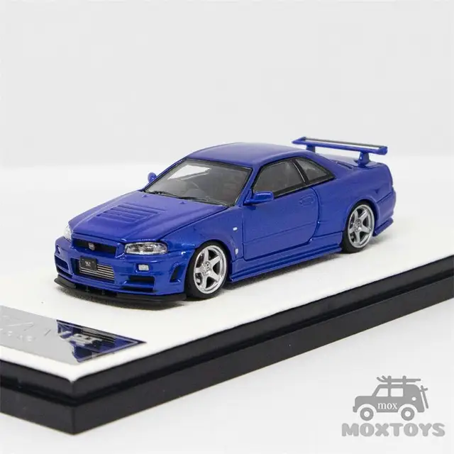 TIME MICRO 1:64 Nissan Gtr R34 open cover Fast & Furious car Diecast ...