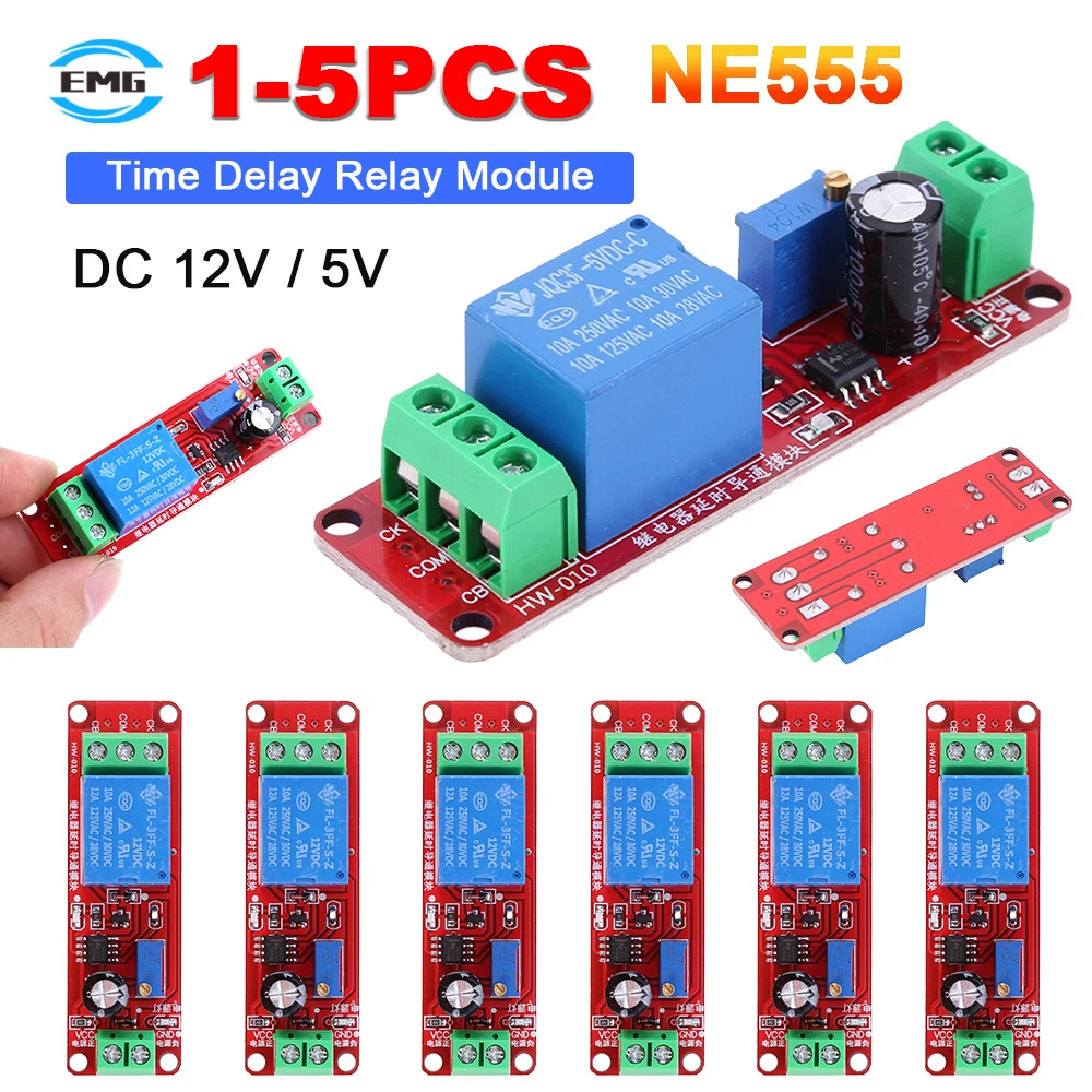 1-5pc-NE555-Delay-Timer-Relay-Switch-Module-0-10S-Car-Start-Delay ...