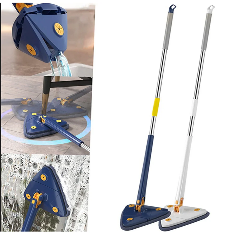 Telescopic-Triangle-Mop-360-Rotatable-Spin-Cleaning-Mop-Adjustable ...