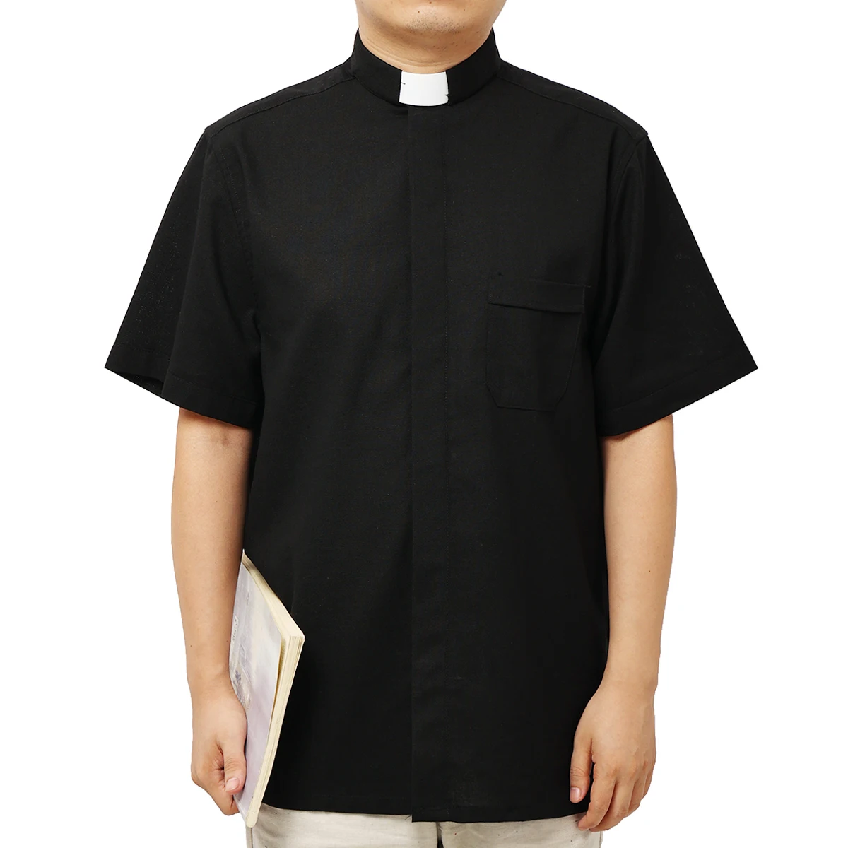 Priest-Shirt-Men-Black-Catholic-Church-Costume-Clergy-Tab-Collar-Tops ...