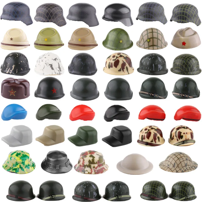 WW2 US Soviet British German Soldier Figures Helmet M1ssh40 M3 Beret ...