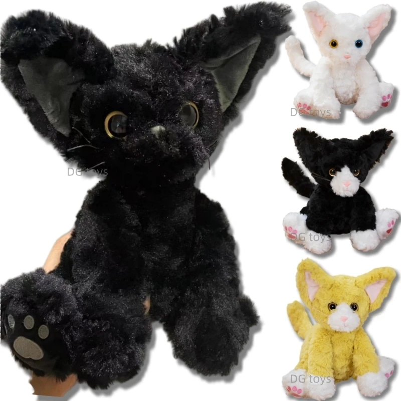 Devon-Rex-Cat-Plush-Toy-Stuffed-Black-Curly-Hair-Peluche-Kitten-Plush ...