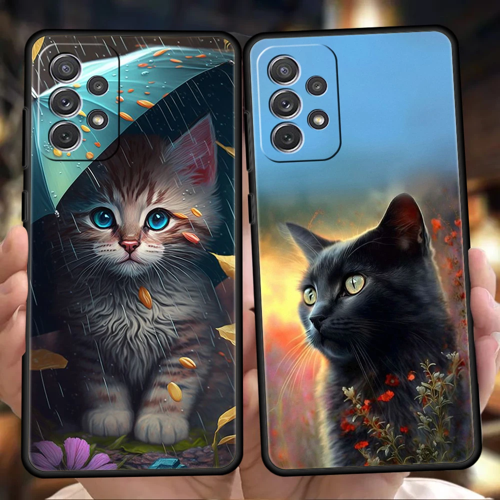 Fashion-Lovely-Cats-Phone-Case-for-Samsung-Galaxy-A15-A14-A25-A54-A34 ...