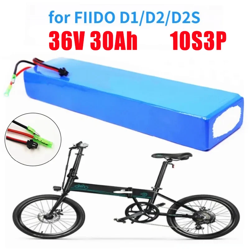 36V Battery 30Ah 10s3p 18650 lithium ion Battery Pack for FIIDO D1/D2/D2S Folding Electric Moped ...