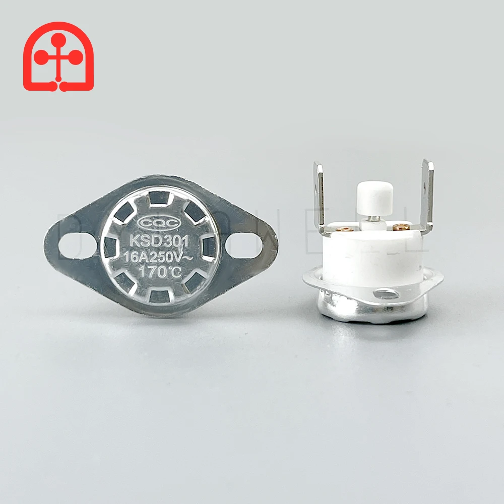Manual Reset KSD301 16A 250V 45 - 300 Degree Ceramic KSD302 Normally ...