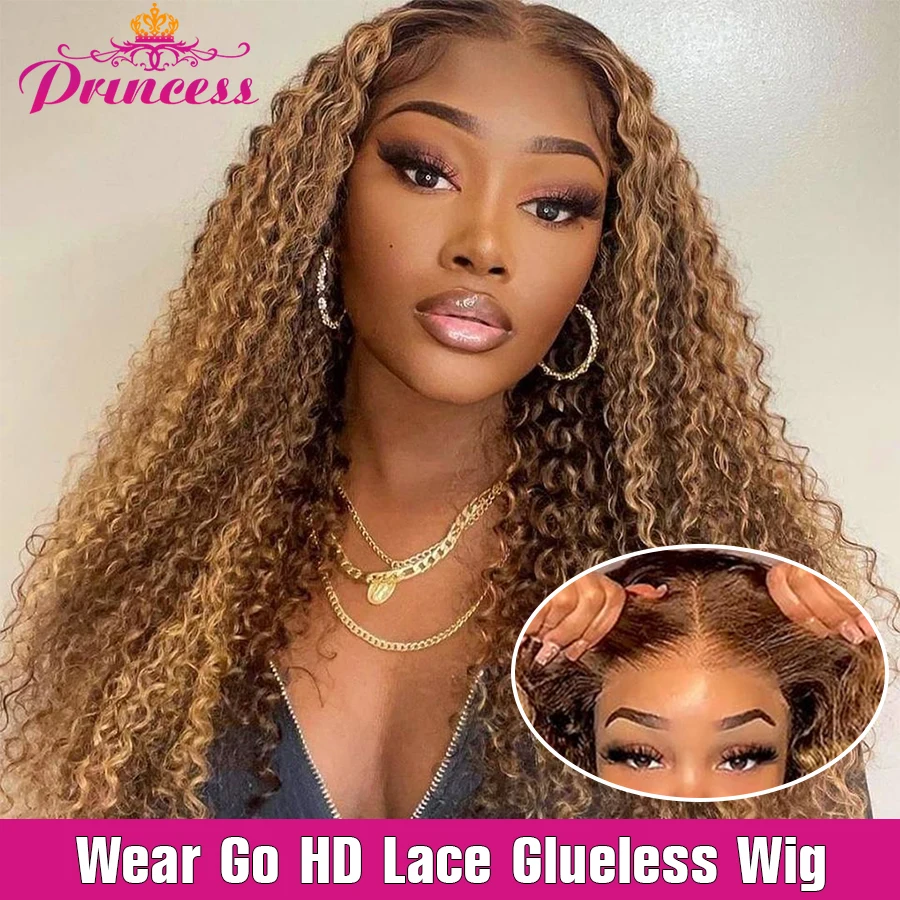 Princess-Hair-Glueless-Wig-Human-Hair-Ready-to-Wear-Pre-plucked-Curly ...