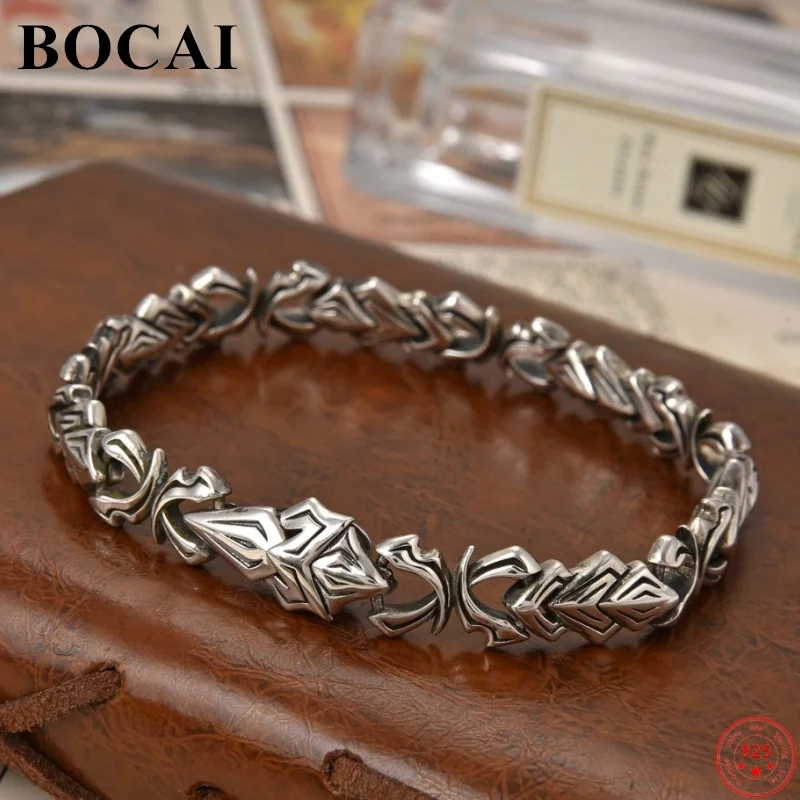 BOCAI-S925-Sterling-Silver-Bracelets-for-Women-Men-New-Fashion-Creative ...