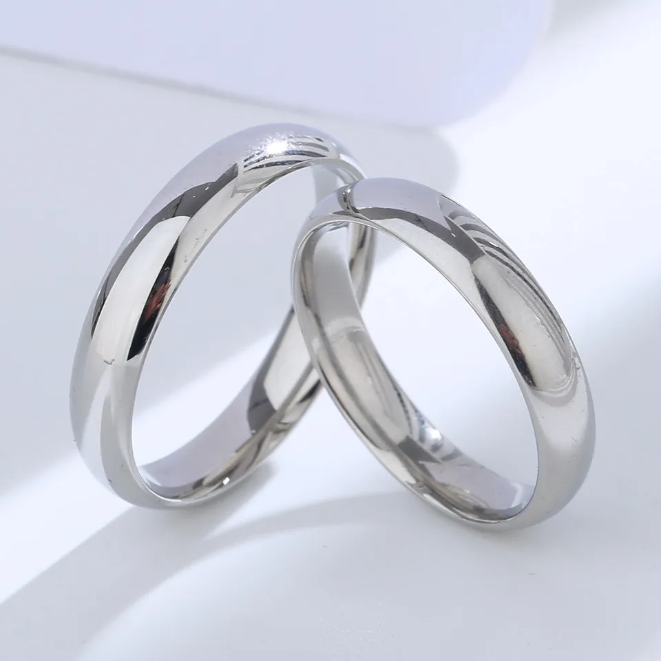 Buyee-925-Sterling-Silver-Couples-Ring-Sets-Light-Polishing-Simple-Ring ...