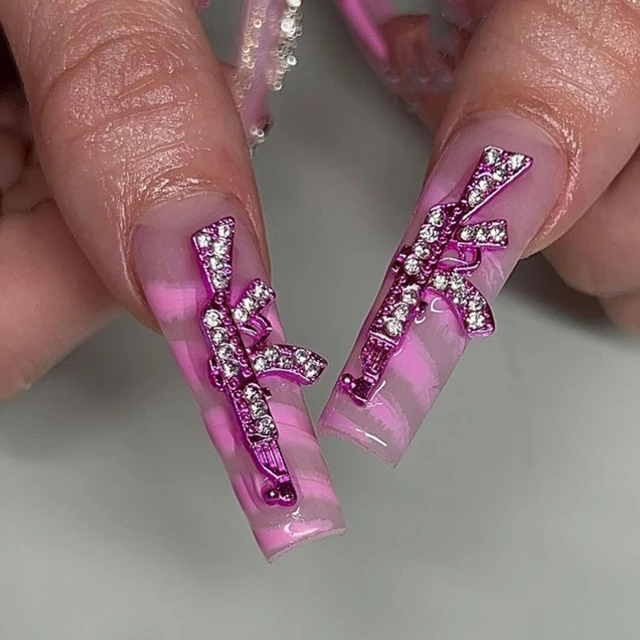 Pink Handgun With Rhinestones