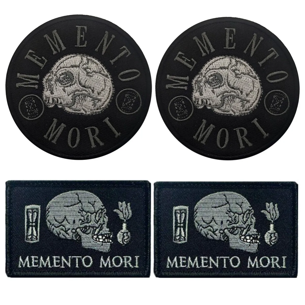 Reaper Skull Patch Embroidery Cloth Sticker Memento Mori Tactical Patch Military Morale Badge on ...