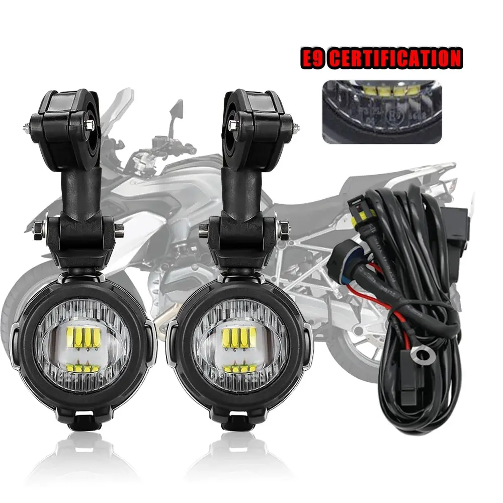 Auxiliary-Lights-LED-Spot-Driving-Fog-Lights-for-R1200GS-F800GS-K1600-Universal-Motorcycle-40W ...
