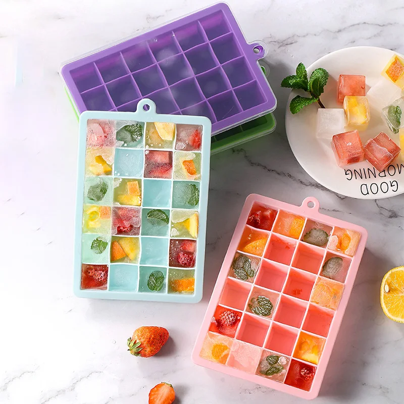 24-Grid-Ice-Cubes-Silicone-Ice-Ice-Mold-Ice-Breaker-Ice-Grid-Tray-Small ...