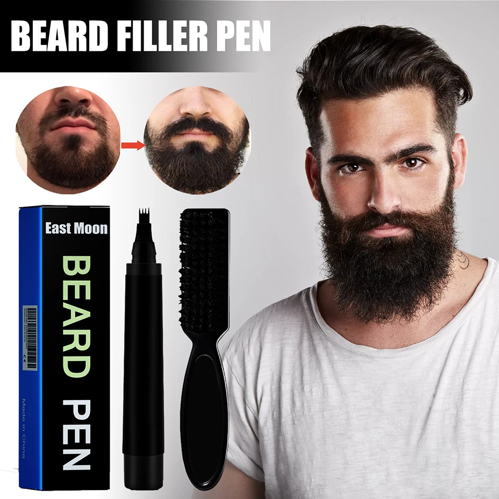 Beard-Filling-Pen-Kit-Beard-Enhancer-Brush-Beard-Coloring-Shaping-Tools ...