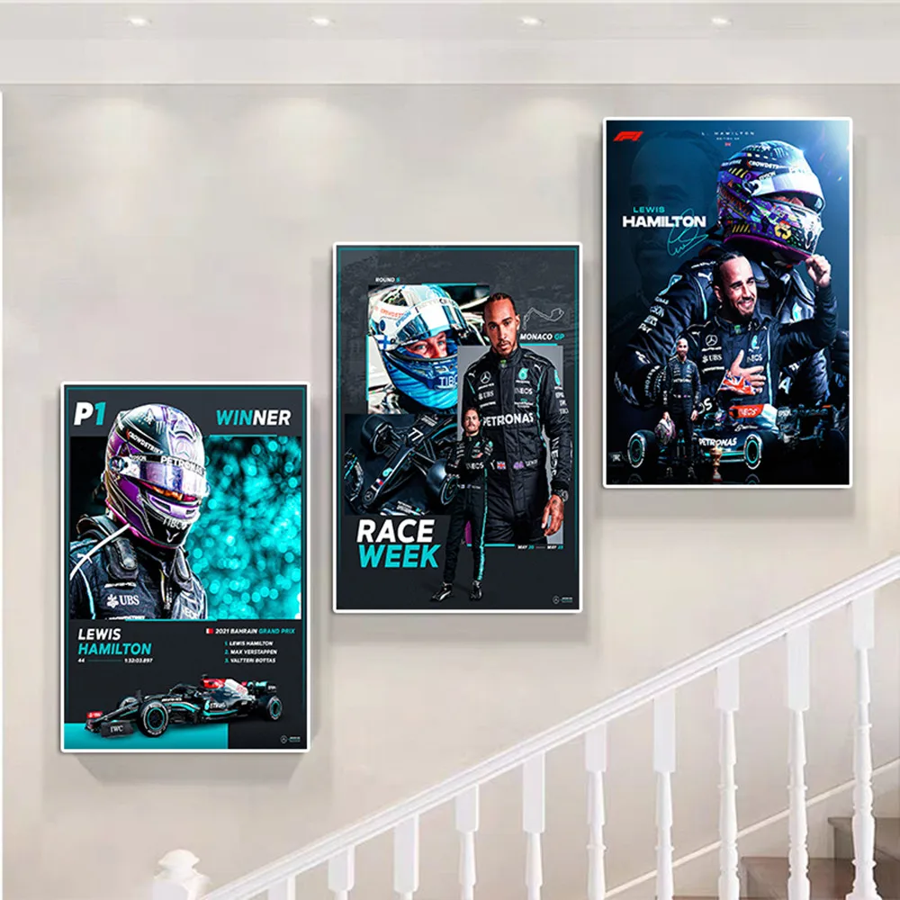 Grand-Prix-Champion-Lewis-Hamilton-Portrait-Canvas-Painting-Formula ...
