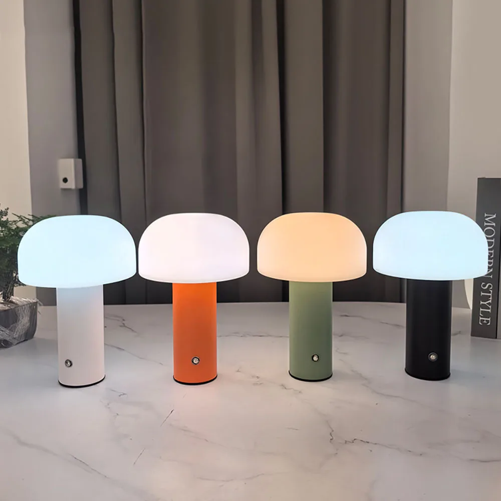 New-Mushroom-Lamp-LED-Charging-Table-Lamp-3-colors-Dimming-Desk-Lamp ...