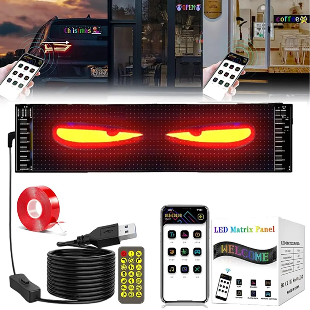 Colorful-Car-Devil-Eyes-Light-Led-Soft-Screen-DIY-Car-Windshield ...